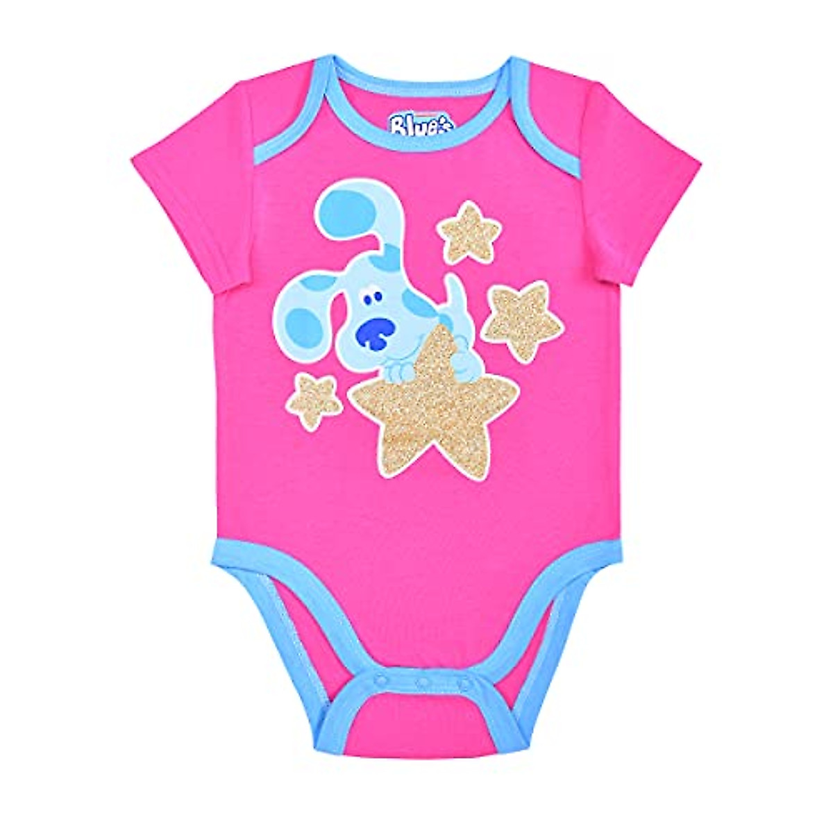 Nickelodeon Blue’s Clues & You Girls’ Blue and Magenta 3 Pack Bodysuits for Newborn and Infant – Pink/Grey
