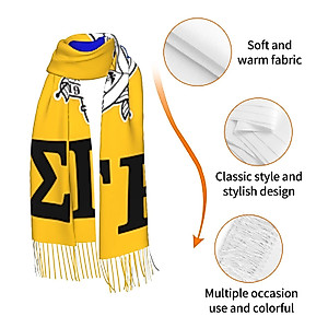 LeRayal Sigma Gamma Rho Scarf Sorority Gifts for Women Gift for GirlsPerfect Winter Warm Long Large Scarves With Tassel 1922, One Size