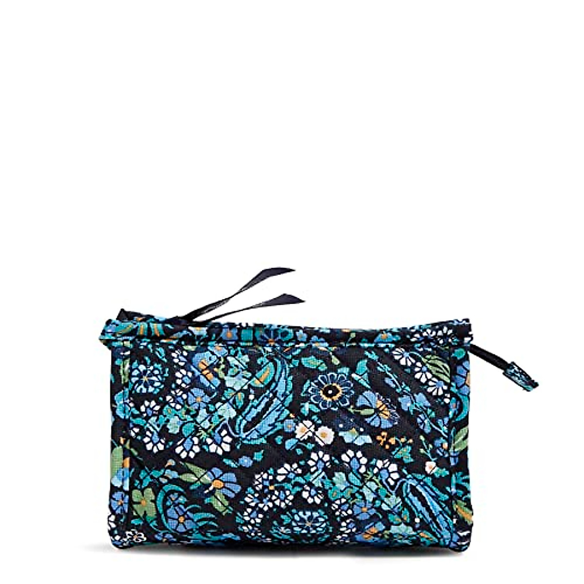 Vera Bradley Women's Cotton Mini Trapeze Cosmetic Makeup Organizer Bag, Dreamer Paisley - Recycled Cotton, One Size