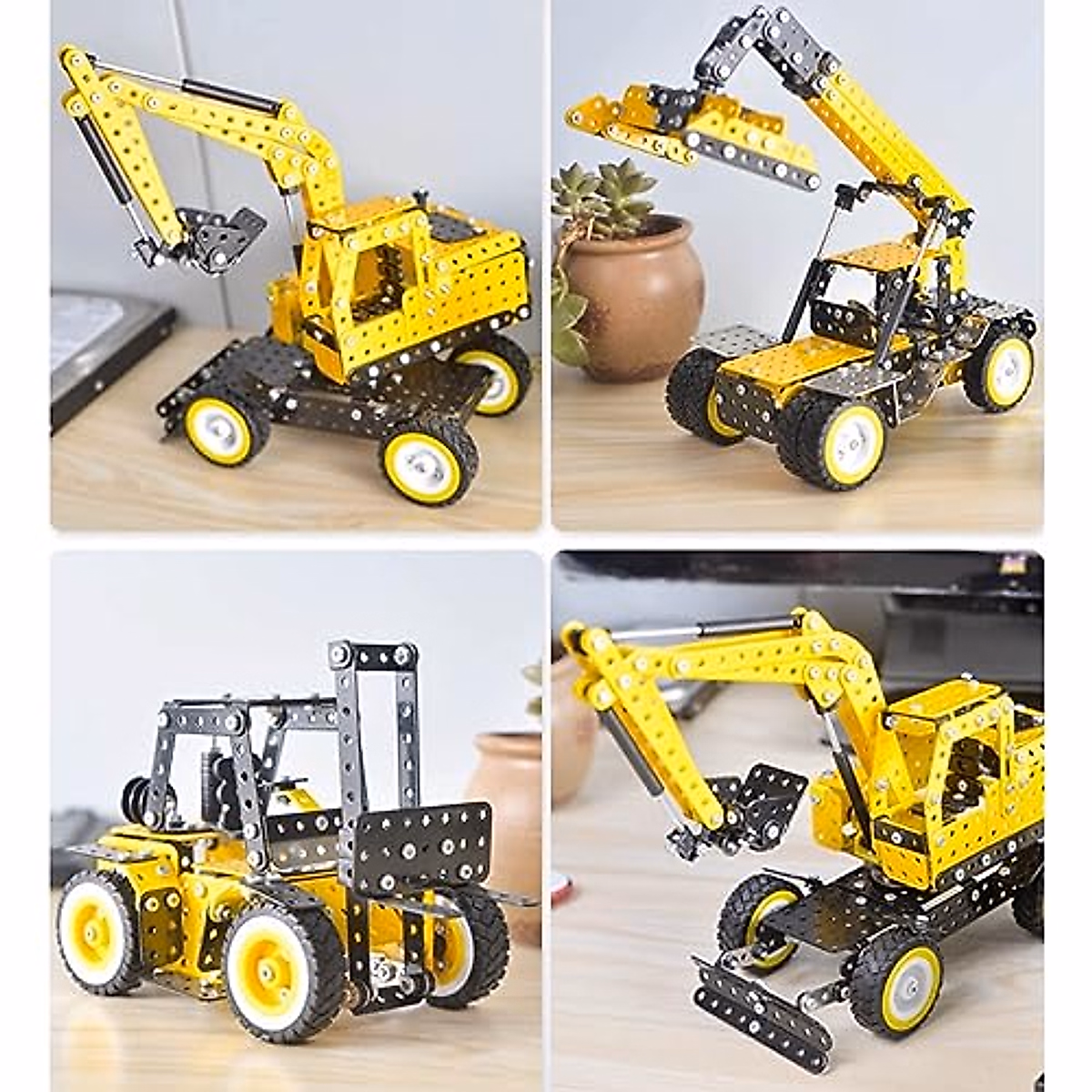 Wuba 3D Metal Puzzle, Engineering Forklift Truck Model, Steampunk Metal Model Kits, Brain Teasers, Birthday Gifts for Adult&Kids (370PCS)