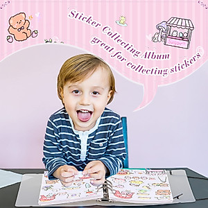 Spakon Sticker Collecting Album Sheets Reusable Sticker Book Sticker Collection Accessories for Collecting Back to School Gifts, A6/A5(A5, 1 Piece)