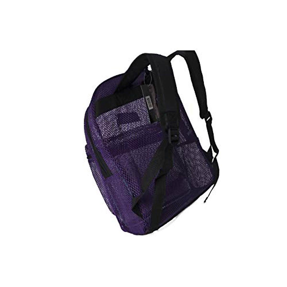 Travel Sport Transparent See Through Mesh Backpack/School Bag (Purple)