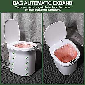 Motion Sensor Trash Cans with Lids, Automatic Touchless Kitchen Trash Cans 3 Gallon (10 L) with Lid for Bathroom,Living Room,Office,Toilet,RV