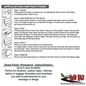 Road Rage Premium Vehicle Decals - Patriotic American Waving Flag Sticker 2 Pack- Car, Truck, Computer, Wall - White or Black 6 Year Premium Outdoor Vinyl (11x6 inch, Black)