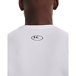 Under Armour Men's Armour HeatGear Compression Sleeveless T-Shirt , White (100)/Black, X-Large