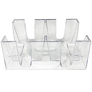 Yuanhe Canasta Playing Card Holder - 6 Deck Revolving Card Tray for Kids & Adults,Rotating Cards Holder for Poker, Canasta, Hand & Foot, Rummy,Go Fish,UNO Games