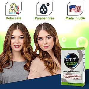 Omni Detoxifying Hair Cleansing Shampoo- Fast Acting Anti Residue Shampoo - Scalp Clarifying Formula for Dry Hair - Anti Chlorine Post Swim Shampoo, 1 Oz