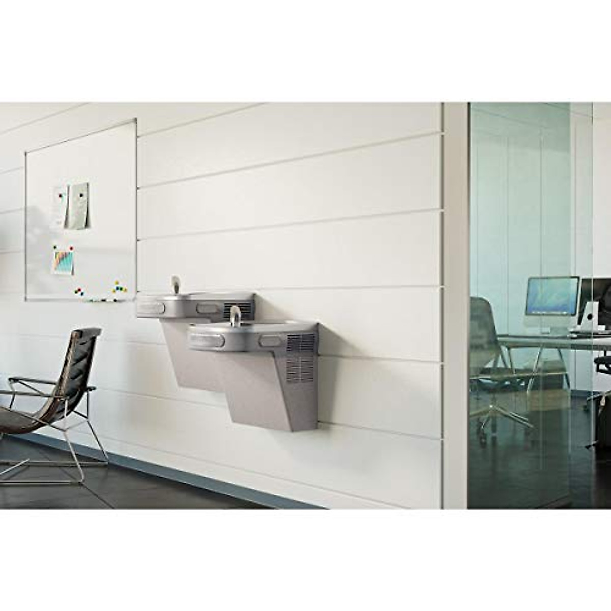 Elkay EZSTL8LC Cooler, Push Bar-Activated, Light Gray Granite