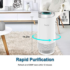 Tredy Air Purifier for Home Large Room with H13 True Hepa Filter, Removes Dust/Smoke/Odor/Pollen/Pet Dander and Other Particles