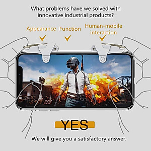 Leprato Mobile Controller, Mobile Game Trigger Battle Royale Sensitive Shoot and Aim, Cellphone Gaming Joystick Compatible with Android iOS Phones Gifts for Men Women Game Lovers