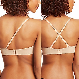 Maidenform Self Expressions Strapless Bra, Balconette Bra, Best Strapless Bra, Stay-Put Underwire, 5-Way Convertible Straps