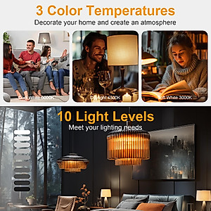 Rechargeable Battery Operated Light Bulbs, 300LM E26 Screw in (Magnetic Detachable) Light Bulb for Lamps with Remote Control Dimmable＆Timer, Wireless Puck Emergency Lamp for Non-Hardwired Wall Sconce