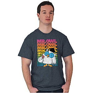 Mr Owl Vintage Retro Tootsie Pops Graphic T Shirt Men or Women Heather Navy
