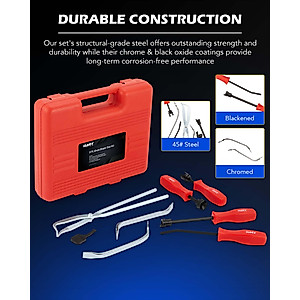 Orion Motor Tech 32pc Dual Brake Tools, 2 in 1 Caliper Compression Tool and Drum Brake Tool Kit, Brake Caliper Tool Kit and Drum Brake Tool with Brake Spring Tool Compressor Pliers Installer Remover