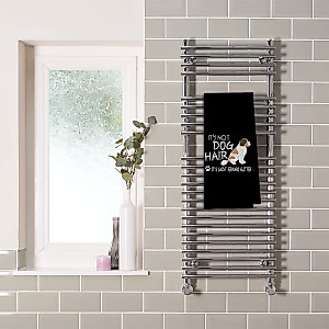 Dibor It’s Not Dog Hair It’s Saint Bernard Glitter Kitchen Towels Dish Towels Dishcloth,Cute Dog Decorative Absorbent Drying Cloth Hand Towels Tea Towels for Bathroom Kitchen,Dog Lovers Girls Gifts