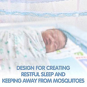 Tatuo Mosquito Net for Bed Portable Folding Net Bed with Bottom Pop up Mosquito Net Tent for Indoor and Outdoor Use Mosquito Netting for Adults Trip Camping Travel Home(78.7 x 70.8 x 59 Inch)