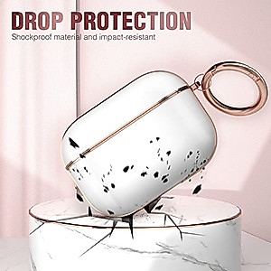 Maxjoy for Airpods Pro 2nd Generation/1st Generation Case Cover, Hard AirPod Pro 2 Case for Women Men Cute Protective iPod Pro 2 Case with Keychain for Airpods Pro (2023/2022/2019), White