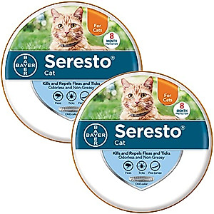 Bayer Seresto Flea and Tick Collar for Cat, all weights, 2 Pack