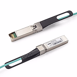 10G SFP+ AOC Cable - 10GBASE SFP+ Active Optical Cable, OM3 MMF Direct-attach Fiber Cable with SFP+ connectors, for Cisco SFP-10G-AOC5M, Ubiquiti UniFi, Mikrotik, D-Link, Supermicro, Netgear, 5m(16ft)