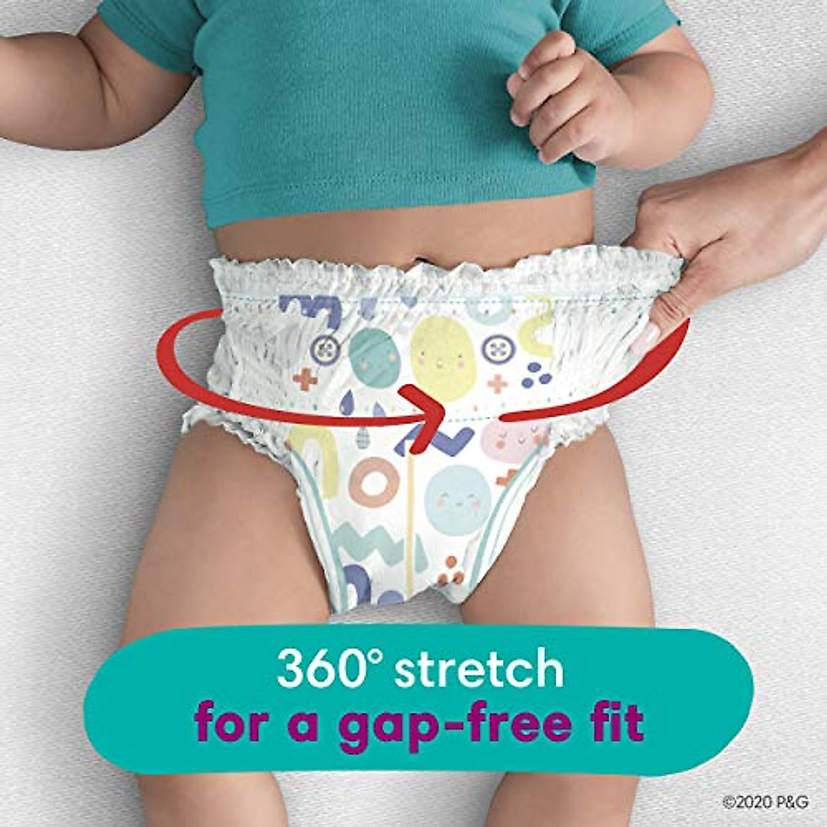 Diapers Size 6, 104 Count and Baby Wipes - Pampers Pull On Cruisers 360° Fit Baby Diapers with Stretchy Waistband, ONE MONTH SUPPLY with Sensitive Wipes, 12X Pop-Tops, 864 Count (Packaging May Vary)