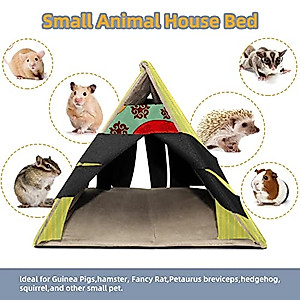 RATGDN Small Pet Hideout African Art Women Hamster House Guinea Pig Playhouse for Dwarf Rabbits Hedgehogs Chinchillas