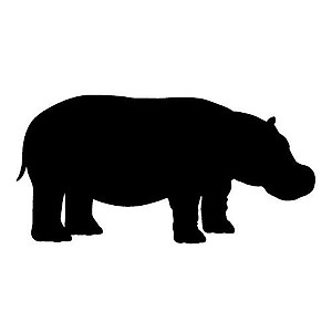 Pack of 3 Hippopotamus, Hippo Stencils, 11x14, 8x10 and 5x7 Made from 4 Ply Matboard