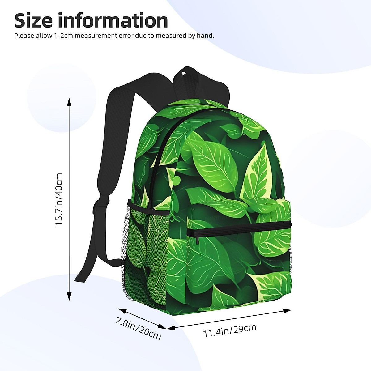SSIMOO St Patricks Day Leaves Fashion Leisure Backpack,Large Capacity,Ssuitable Fortravel And Outdoor Activities
