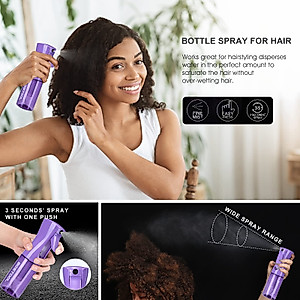 Hair Brush, BESTOOL Detangling Hair Brush for Curly Hair No-pain Hairbrush Set Includes 1 Detangler Brush,1 Spray Bottle and 2 Hair Clips Best for Natural Curls 3/4abc Hair type (Purple)