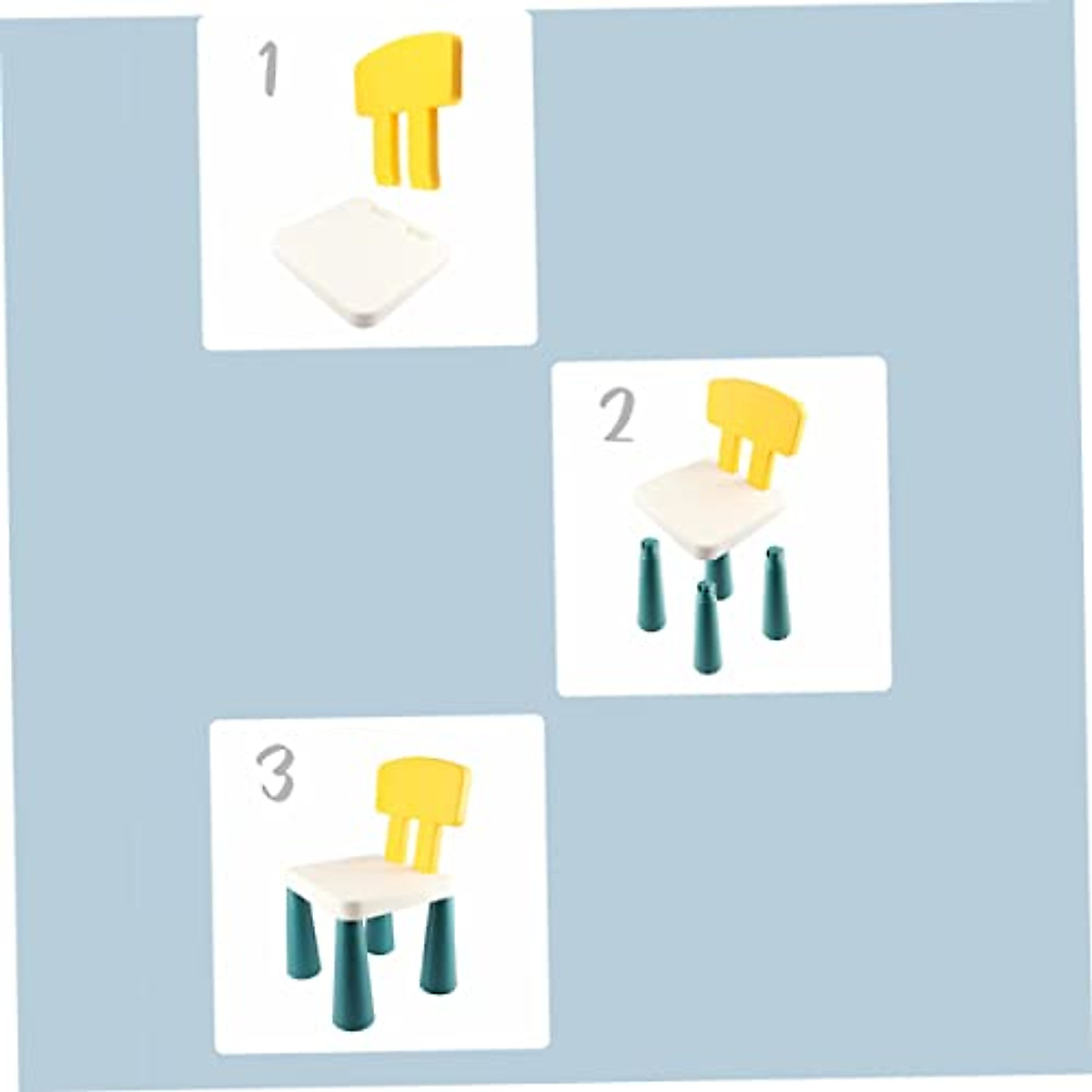 Veemoon Plastic Chairs 1pcs 's Assembled Educational Building Blocks Small Stool Plastic Chair Stool Educational Building Blocks Chair Chair Multifunction Stool Set Puzzle Kidcraft Playset