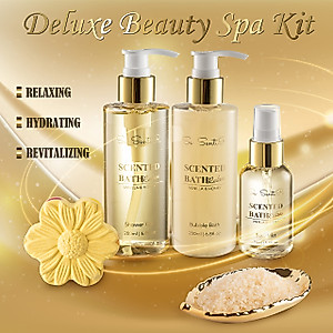 Spa Gift Baskets for Women in Vanilla Honey | Holiday Christmas Mothers Day Gifts Idea - Sister Mom Wife | Happy Birthday Gifts For Women | Best Friends Gifts for Women | Friends Female