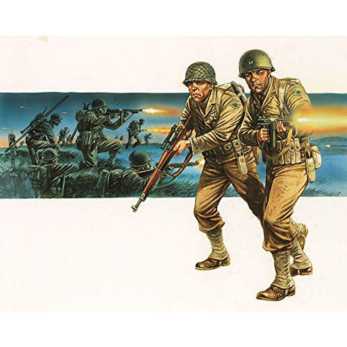Bolt Action Rangers Lead The Way! US Rangers 1:56 WWII Military Wargaming Figures Plastic Model Kit