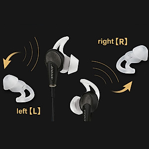QC20 Replacement Noise Cancelling Double Flange Silicone Earbuds Compatible for Bose QuietControl 30 QC20 QC20i QC30 Soundsport Free SIE2 IE2 IE3 Wireless Headphones(White)