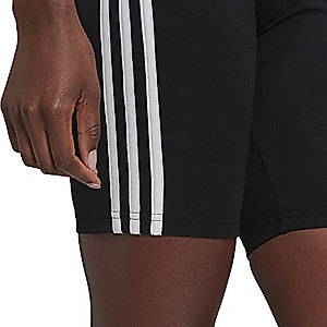 adidas womens Essentials 3-stripes Bike Shorts Tights, Black/White, X-Small US