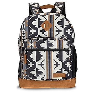 Wrangler Yellowstone Sturdy Backpack for Travel Classic Logo Water Resistant Casual Daypack for Travel with Padded Laptop Notebook Sleeve (Out West)