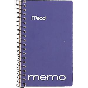 Mead Small Spiral , Lined College Ruled Paper, Pocket Notebook, Memo Pads for Home Office Accessories, School Mini Note Pads, 60 Sheets, 5" x 3", Assorted Colors, 8 Pack (73605)