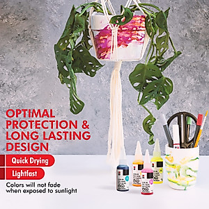 Marabu Neon Alcohol Ink Set - 4 Neon Alcohol Inks, Yellow, Orange, Pink, Blue - Vibrant Alcohol Ink for Epoxy Resin, Tumblers, Alcohol Ink Paper - Large 0.68 Ounce Inks