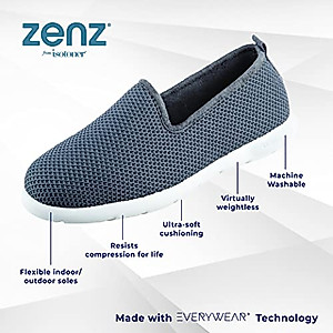 isotoner mens Sport Knit Indoor/Outdoor Closed Back Slipper, Mineral, 11 US