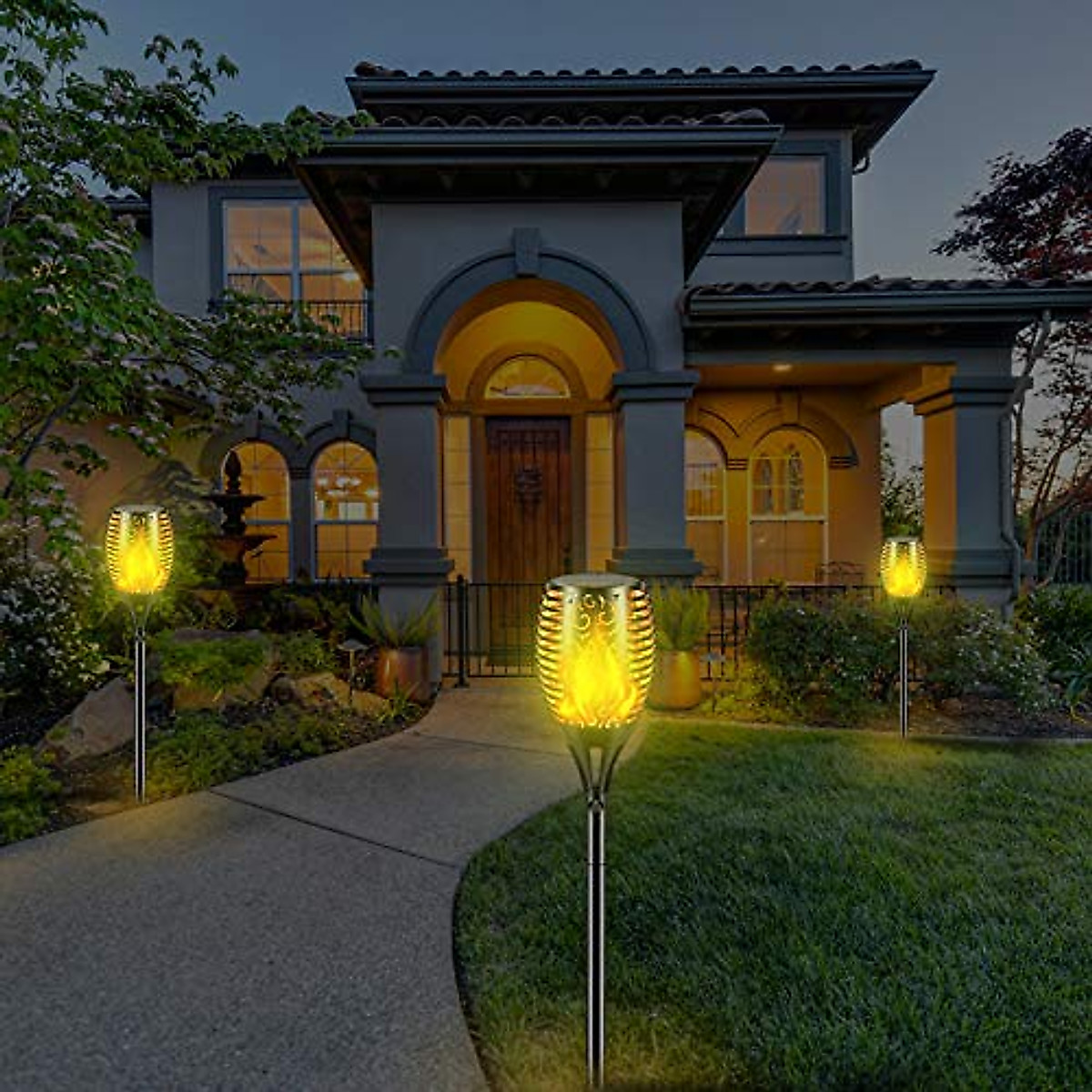 Ubrand Solar Torch Light Waterproof 96Led Outdoor Landscape Light,Solar Flame Garden Patio Torch-2