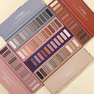 UCANBE 12 Color Eyeshadow Makeup Palette, Naked Nude Eye Shadow, Neutral Matte Shimmer Make Up Pallet with Double-ended Brush Set Kit, Highly Pigmented Long Lasting Waterproof (Palette + Brush - 06)