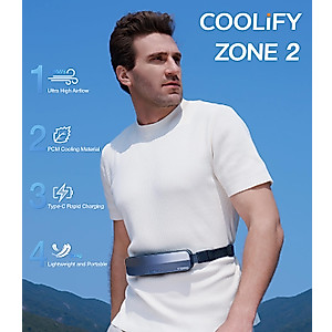 TORRAS 2024 COOLiFY ZONE Wearable Waist Fan with Max 15H Working Time, Strong Wind Power for Full Body Cooling fan, Rechargeable Belt Fan, Durable and Suitable for Outdoor Work and Sports