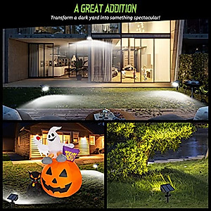 LITLISFlY Solar Power Spotlights - 50 LEDs, 3 Brightness Settings, Durable Plastic, IP67 Waterproof, Easy to Assemble, Outdoor Use, Security