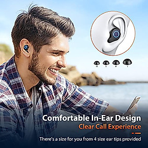 NIPELL Wireless Earbuds, Bluetooth 5.2 Headphones with 1800mAh Charging Case - 88Hrs Play Time - Cell Phones Charging Function, Built-in Microphone IPX5 Waterproof Earphone for iOS/Android