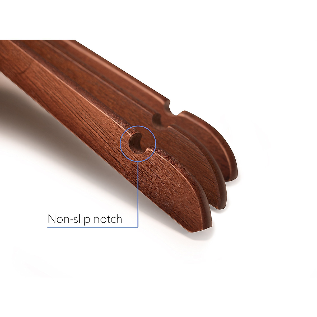 Topline Classic Wood Shirt Hangers - Mahogany Finish (20-Pack)