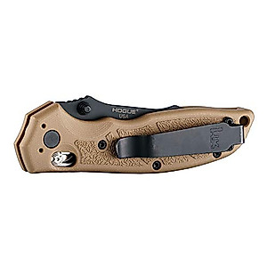 Hogue 54153 HK Exemplar 3.25" Pivot Lock Folder Clip Point Partially Serrated Black Finish G10 Scales - Flat Dark Earth