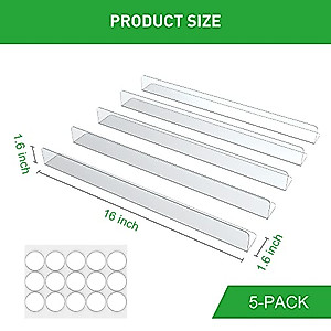 sevkumz 5 Pack Under Couch Blocker, Gap Bumper Under Bed Blocker Safety PVC Adjustable Clear Toy Blocker for Bed Sofa Barrier Blocking with Strong Adhesive,
