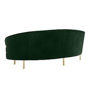 TOV Furniture Baila Modern Velvet Upholstered Living Room Sofa, 89.4" Green