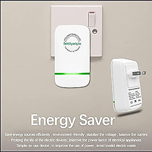 2 Pack Power Saver, Pro Power Saver Save Power Electricity Saver, Electricity Saving Box Household Office Market Device Electric US Plug (2PC)