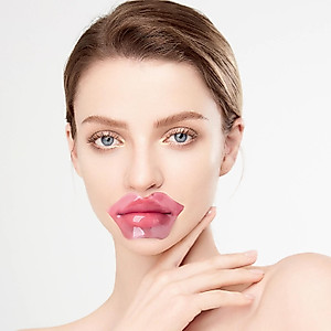 NIYET 30 pieces of Moisturizing Collagen Crystal Lip Mask - Anti-Ageing & Anti Chapped, Reduce lip Wrinkles, Fade Lip Color, Make Skin Smooth And Firm Collagen Lip Pieces (Pink)