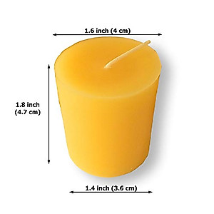 BCandle 100% Pure Beeswax 15-Hour Votives Candles Organic Hand Made (6)