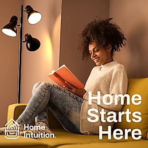 3 Light Floor Lamp Standing Lamp for Living Room, Bedroom, Office - Adjustable Modern Tree Floor Lamps, 60W Bright Spotlight Lighting - Rotating Swivel Corner Light for Reading, Black